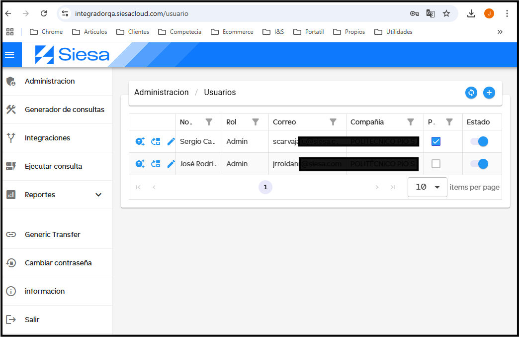 Connekta - Módulo de Administración | Documentación